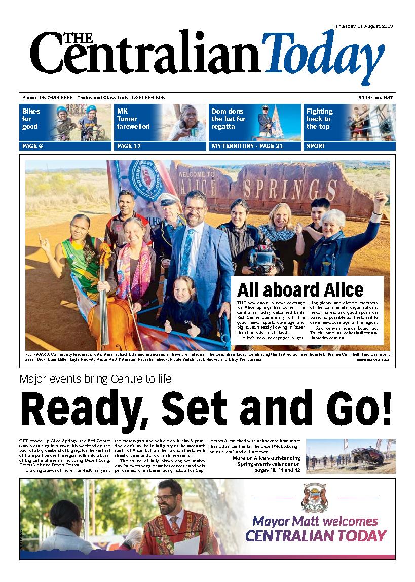 The Centralian Today - 31st August 2023 | The Centralian Today