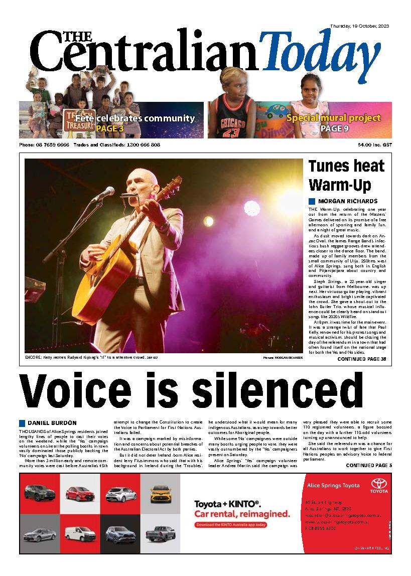 The Centralian Today - 19th October 2023 | The Centralian Today
