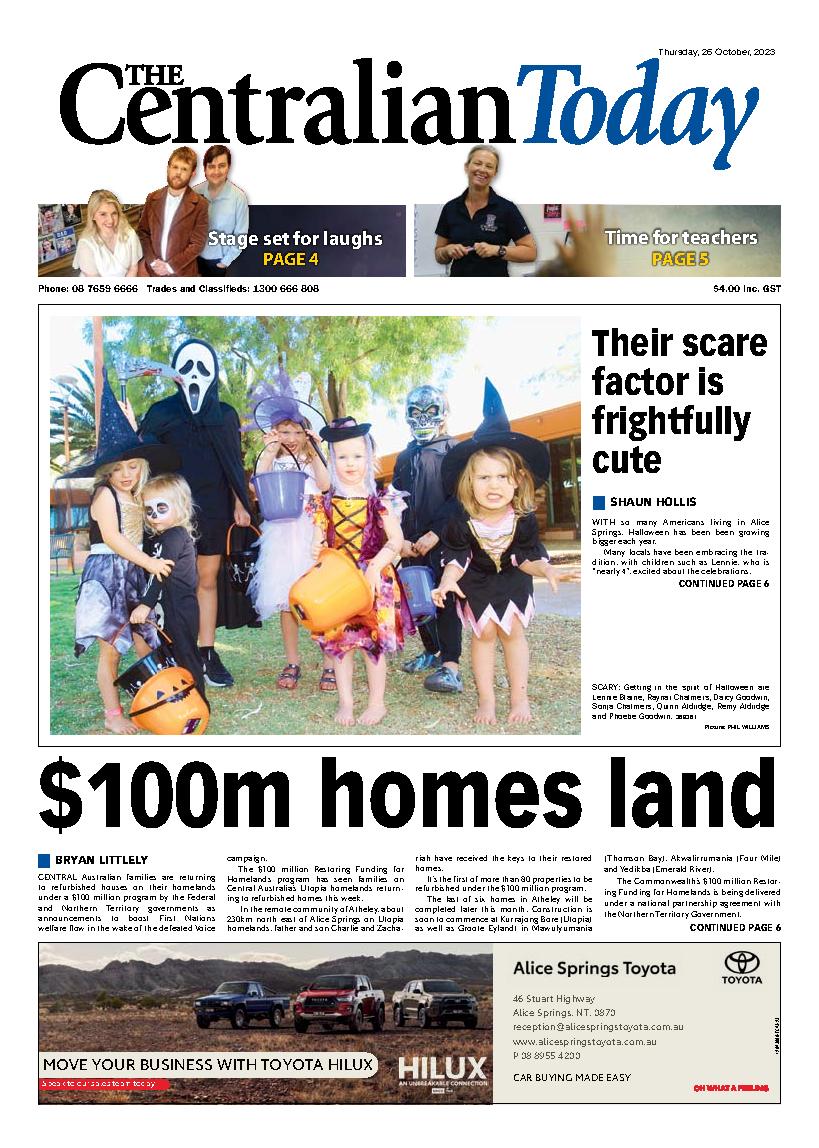 The Centralian Today - 26th October 2023 | The Centralian Today
