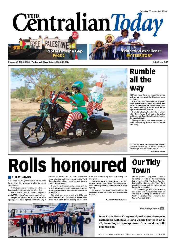 The Centralian Today - 30th November 2023 | The Centralian Today