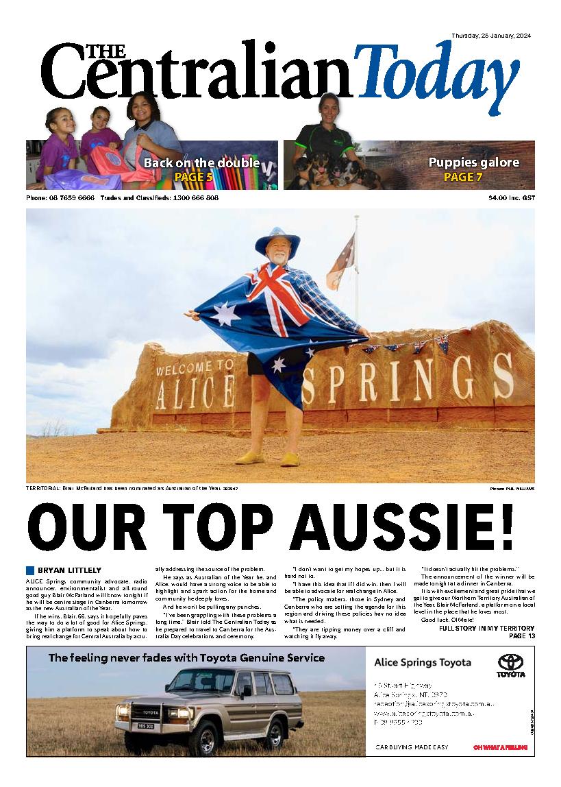 The Centralian Today - 25th January 2024 | The Centralian Today