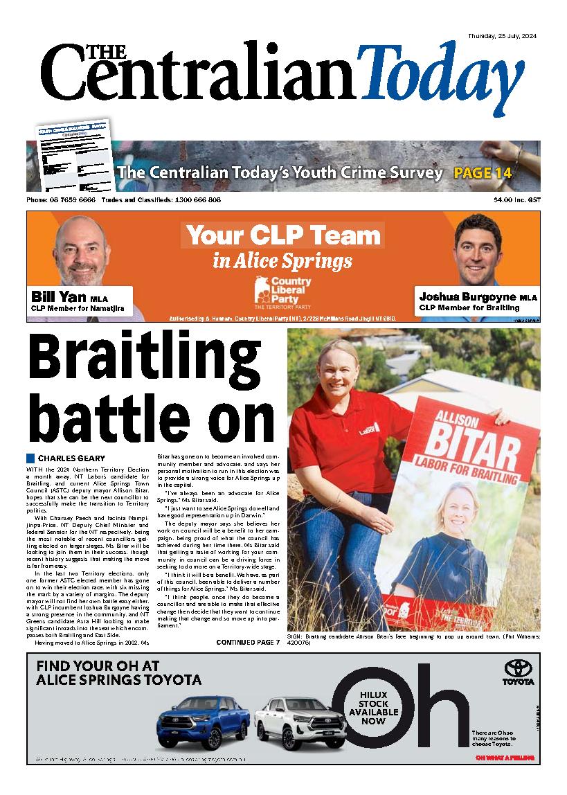 The Centralian Today - 25th July 2024 | The Centralian Today