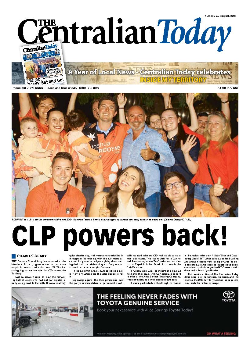 The Centralian Today - 29th August 2024 | The Centralian Today