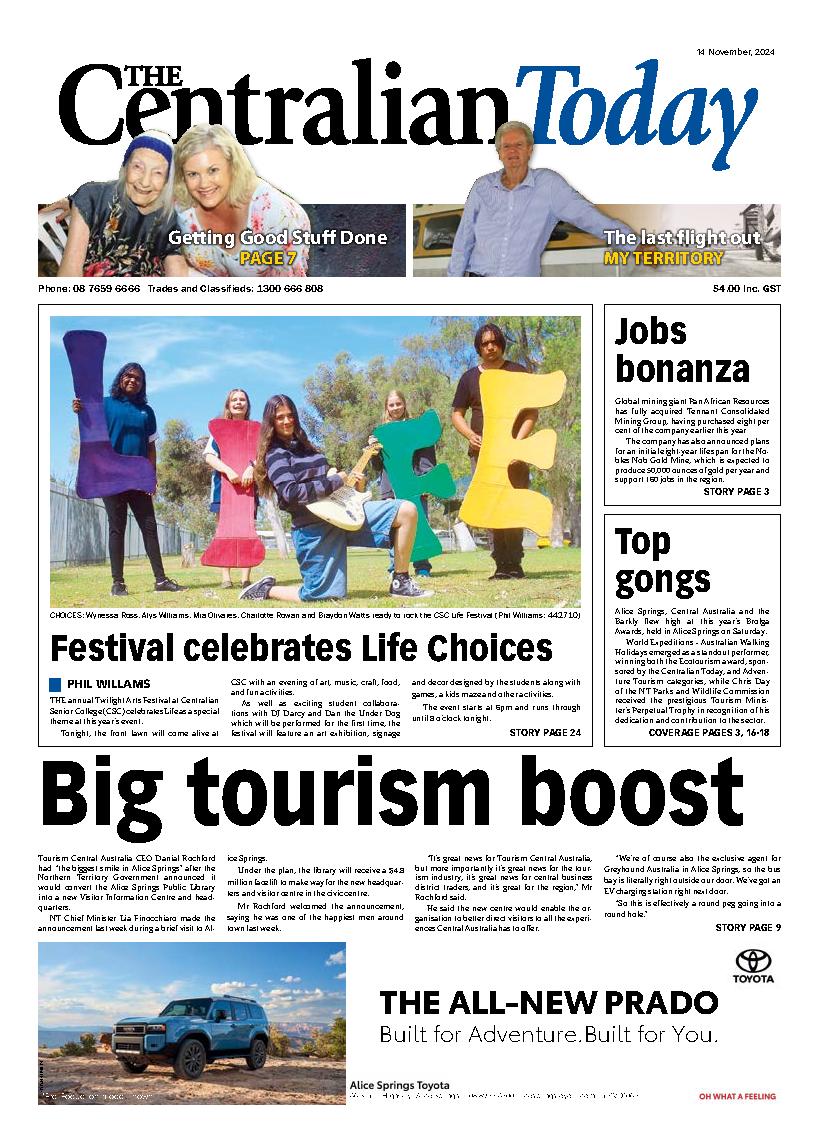 The Centralian Today - 14th November 2024 | The Centralian Today